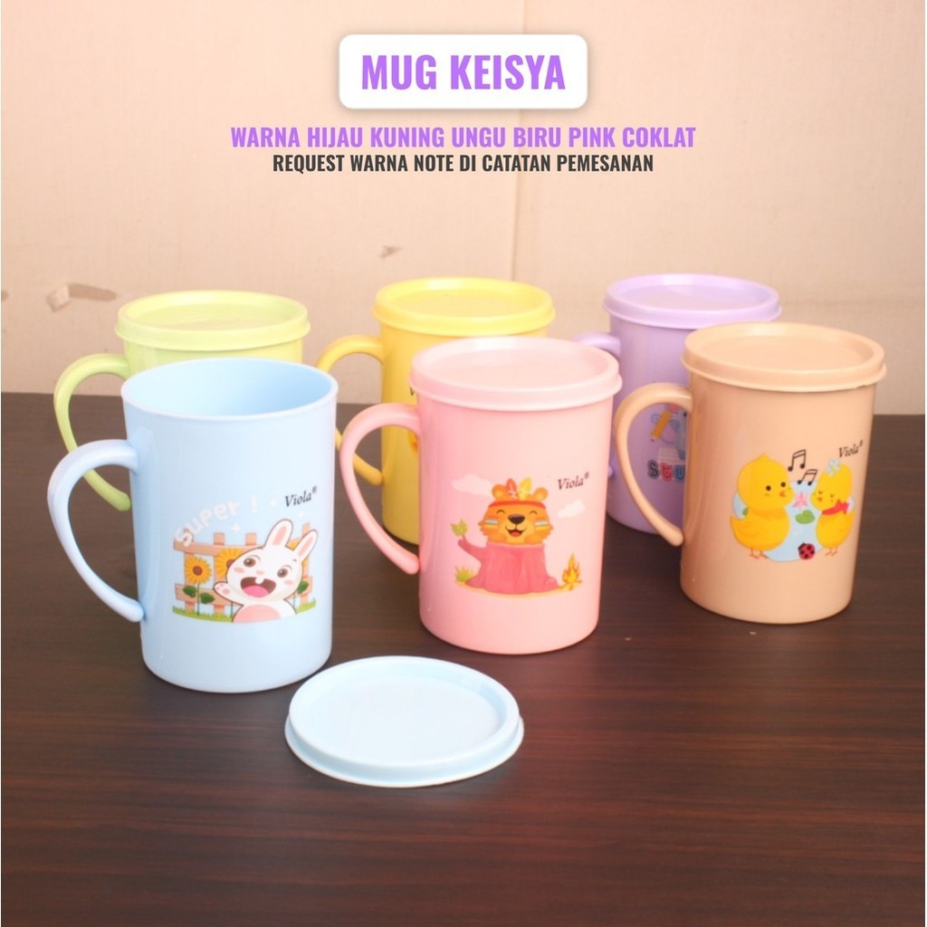 Jual GELAS TUTUP/MUG TUTUP PLASTIK MURAH KEISYA | Shopee Indonesia