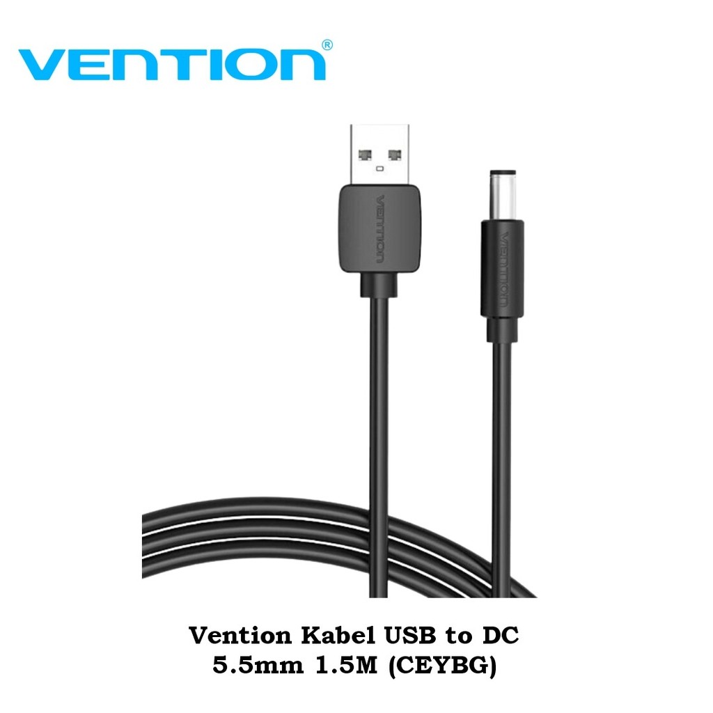 Jual Vention Kabel USB to DC 5.5mm 1.5M (CEYBG) | Shopee Indonesia