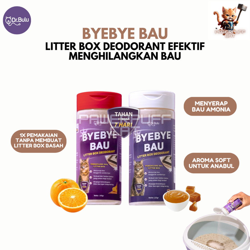 Jual PPC Dr Bulu Bye Bye Bau Pengharum Penghilang Bau Litter Box Kucing Anjing Pet Odor Remover ...