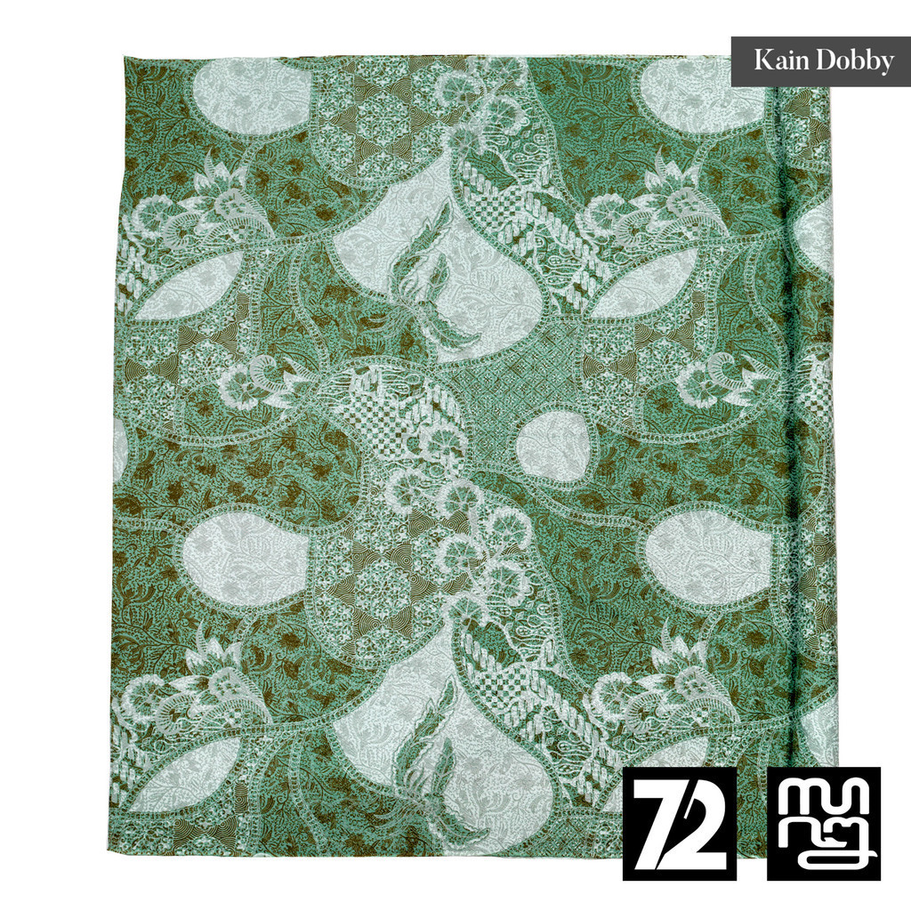 Jual KAIN BATIK PREMIUM Bahan Dobby Motif Daun Arcturus Warna Hijau ...