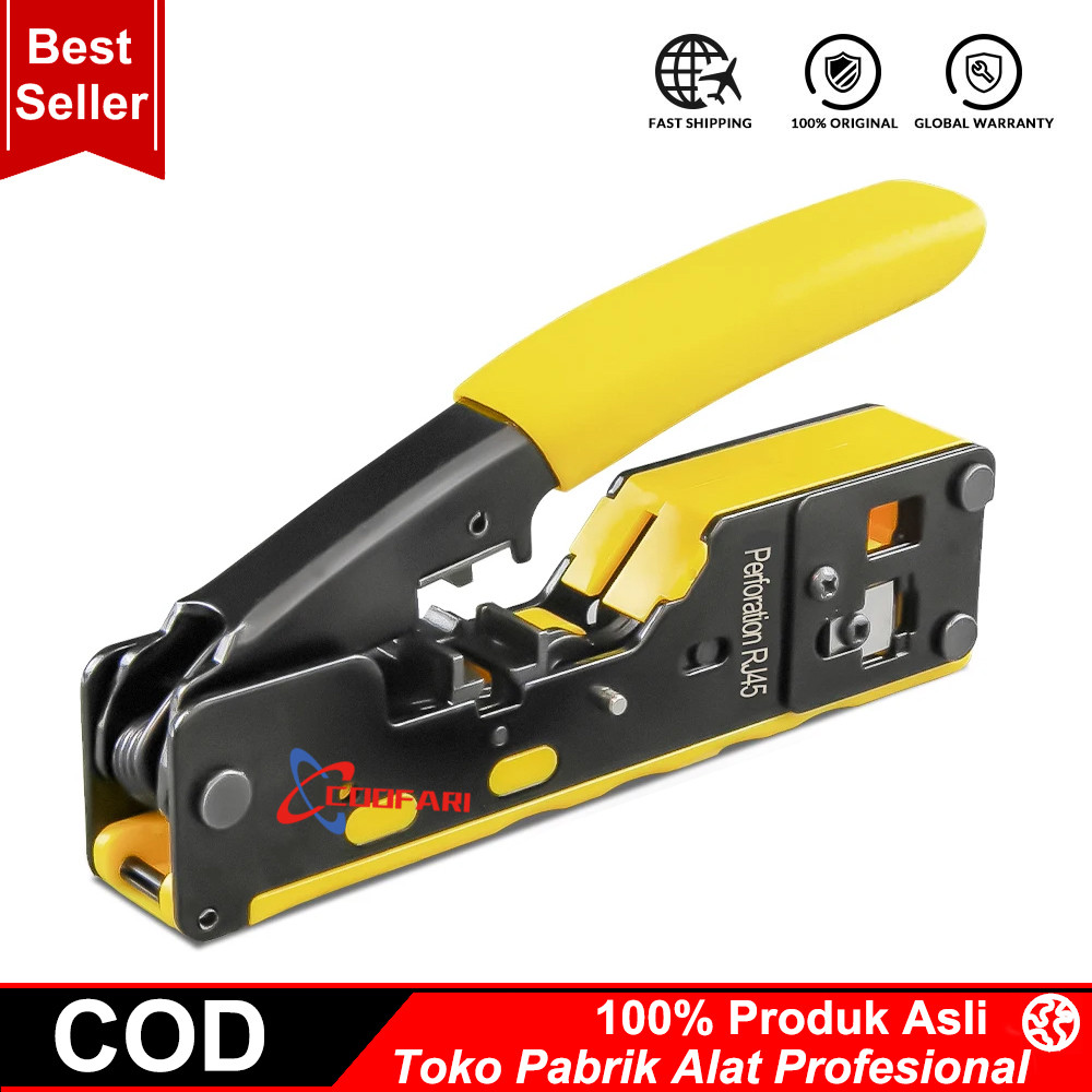 Jual Alat Crimping 2 in 1 RJ45 RJ11 Pass Through untuk Konektor Plug ...