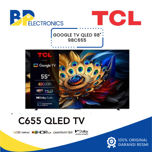 Jual TCL 98C655 TV QLED PRO 98 INCH GOOGLE TV UHD 4K DOLBY ATMOS 98C ...