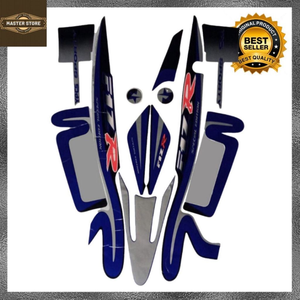 Jual Stiker Striping Yamaha F1ZR 2001 Biru Caltex List Stiker Standar ...