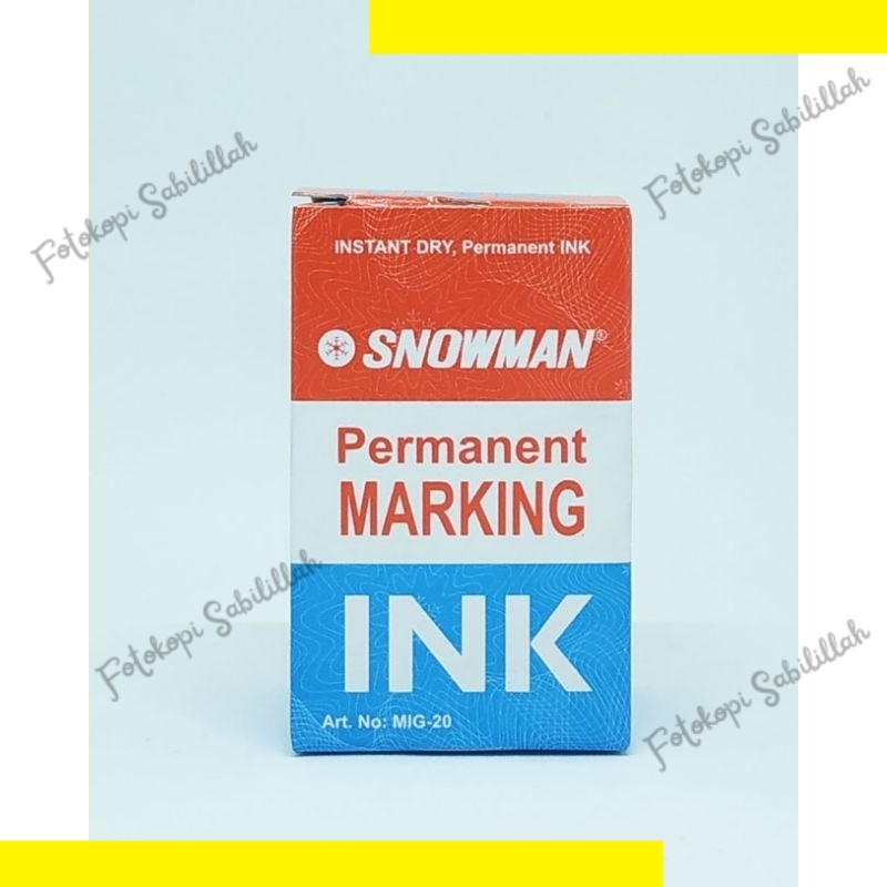 Jual Tinta Spidol Snowman Permanent / Isi Spidol Permanen Snowman ...