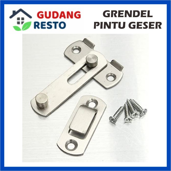 Jual GRENDEL LURUS / KUNCI PINTU GESER / SLIDING DOOR / ENGSEL GERENDEL ...