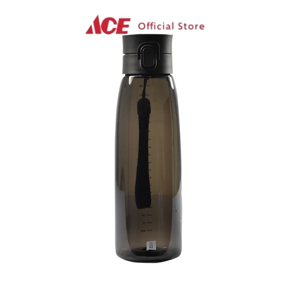 Jual Ace - Ataru 1 Liter Botol Minum Tritan Dengan Strap simple / Hitam ...