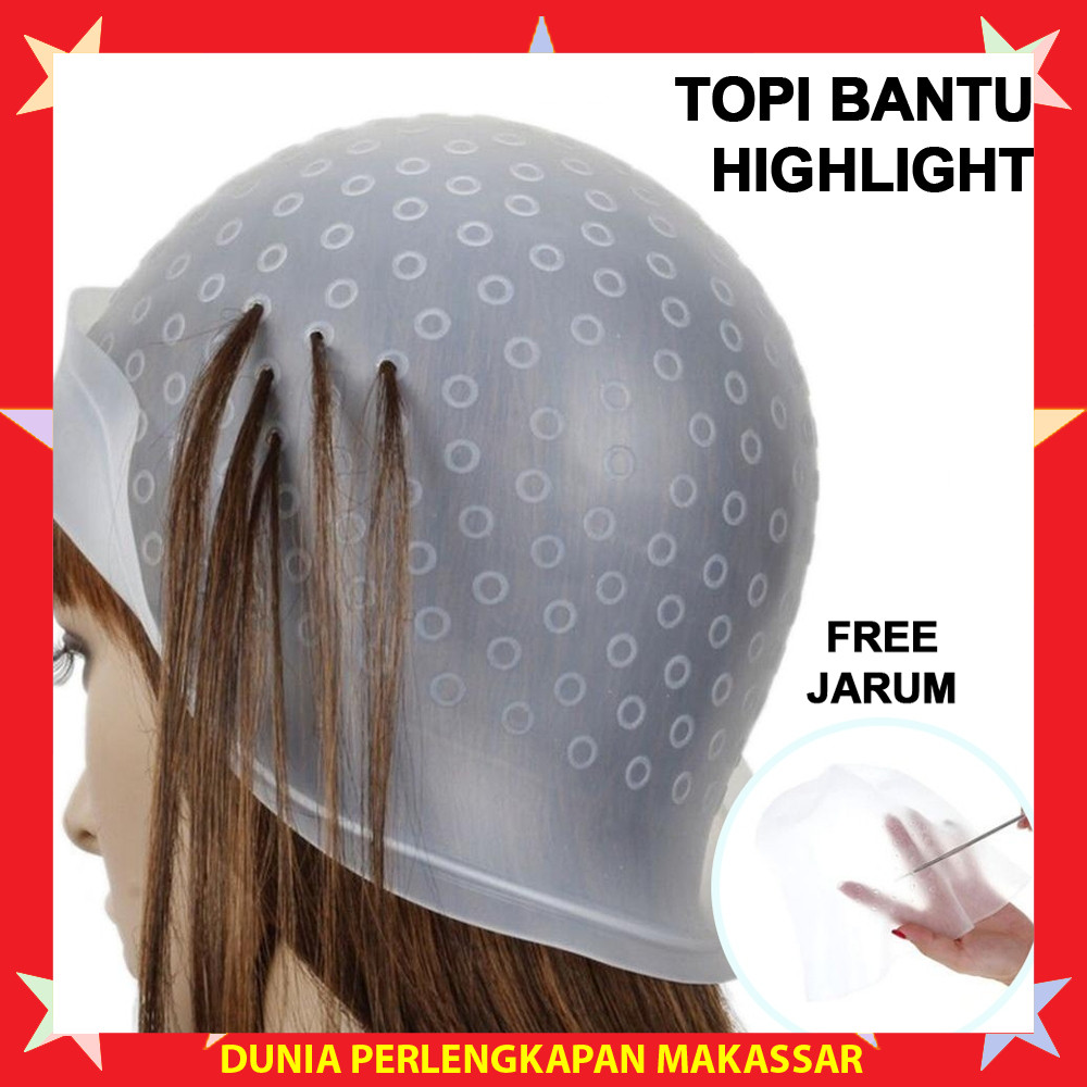 Jual AU12 Topi HIGHLIGHT Topi Cat Warna Rambut Bleaching Cap Penutup ...