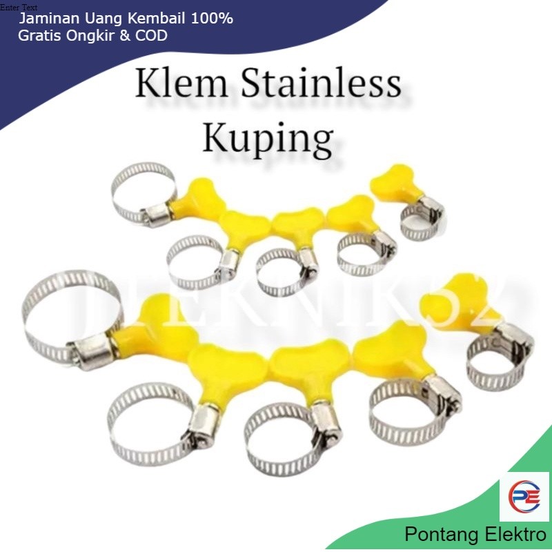 Jual Klem Selang Gas Lpg selang Air Penguat Kuping Hose Clamp Putar ...