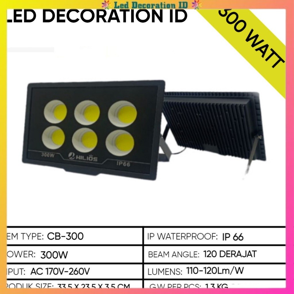 Jual LAMPU SOROT LED COB 300W / LAMPU TEMBAK LED 300 WATT / LAMPU OUTDOOR | Shopee Indonesia