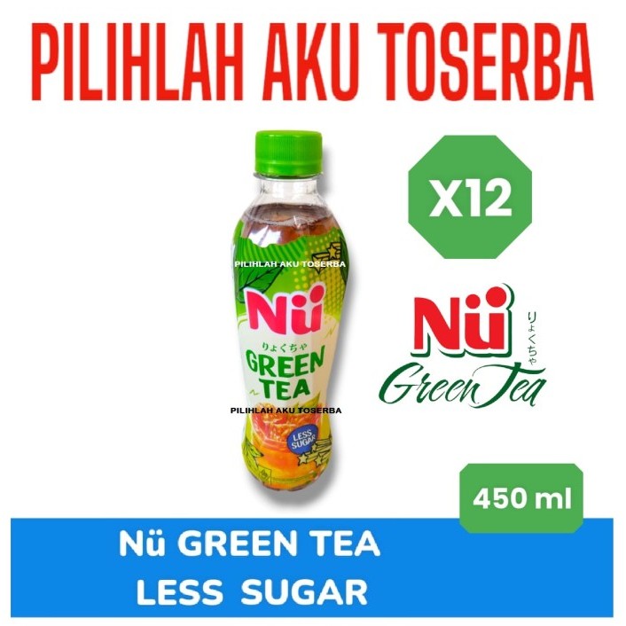 Jual NU Green Tea LESS SUGAR 450 ml - ( HARGA 12 botol ) | Shopee Indonesia