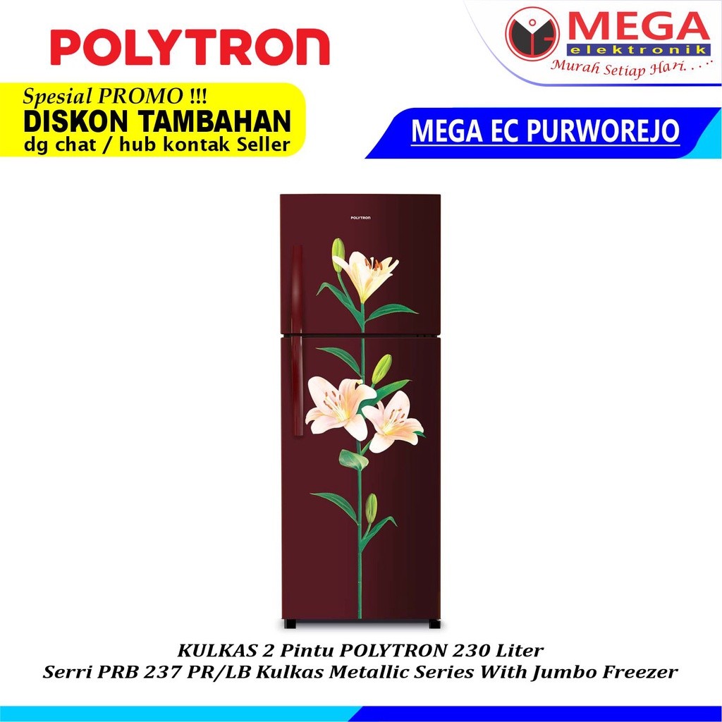 Jual LEMARI ES POLYTRON 2 PINTU PRB-237 / PRB 237 / PRB237 KULKAS MURAH ...