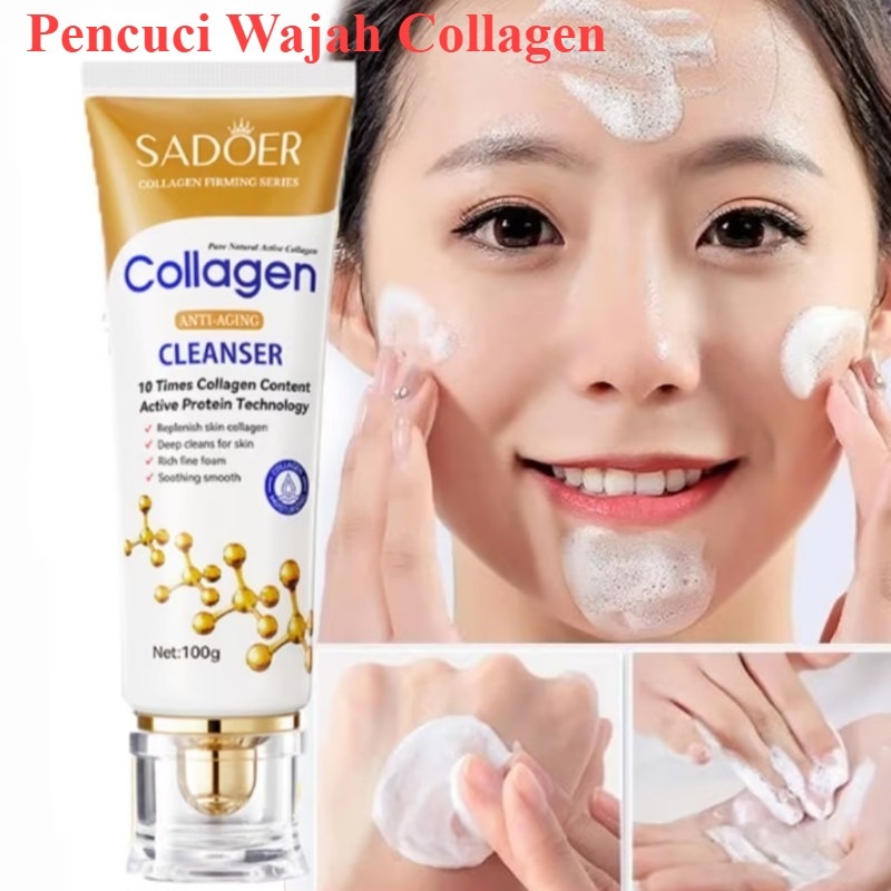 Jual SADOER Collagen Whitening Facial Wash 100g Pembersih Wajah ...