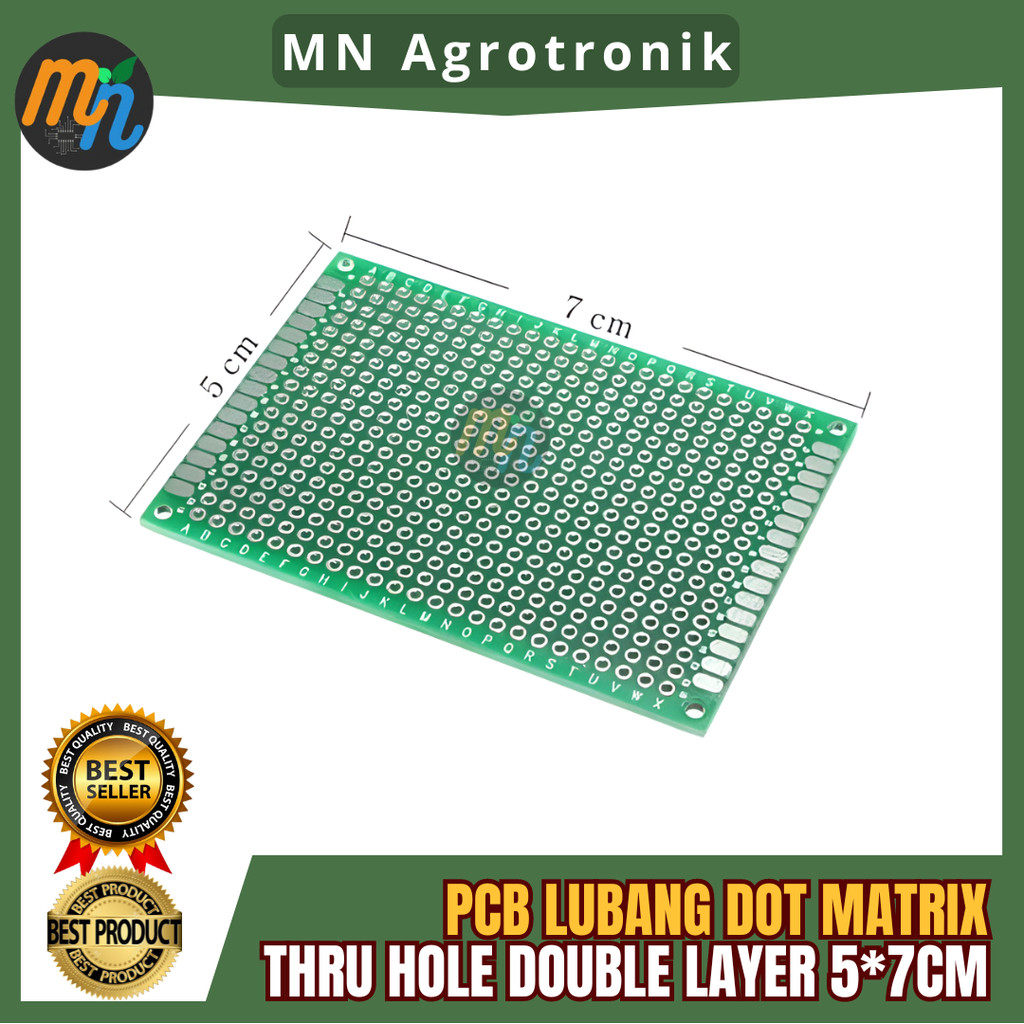 Jual PCB LUBANG 5X7CM DOT MATRIX THRU HOLE DOUBLE LAYER 5*7CM | Shopee ...
