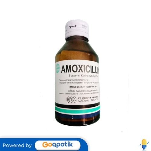 Jual Amoxicillin Trihydrate Errita 125 Mg/5 Ml Dry Syrup 60 Ml | Shopee Indonesia