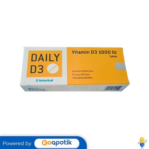 Jual Daily D3 1000 Box 60 Tablet | Shopee Indonesia