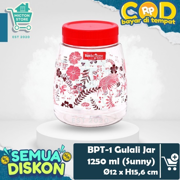 Jual BEZTON Lion Star Basic Home BPT-1 Gulali Jar 1250 ML Toples Plastik / Toples Kacang ...