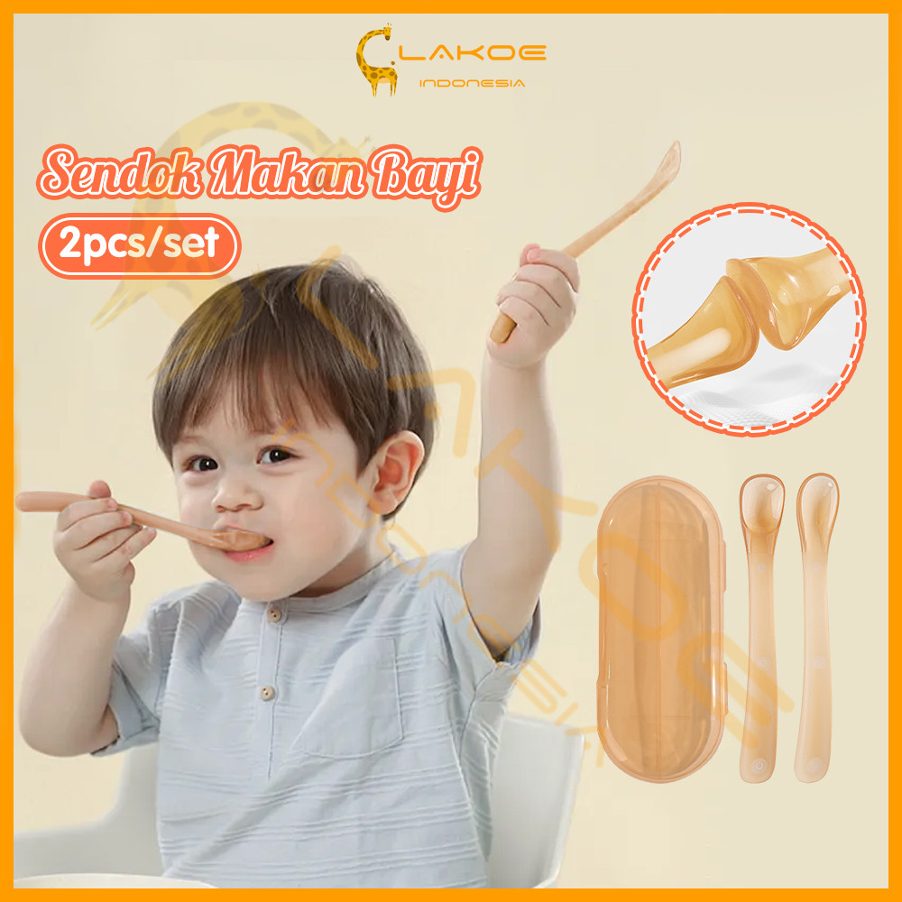 Jual LAKOE 2pcs/set Sendok Makan Bayi Sendok Mpasi Bayi Sendok Bayi ...