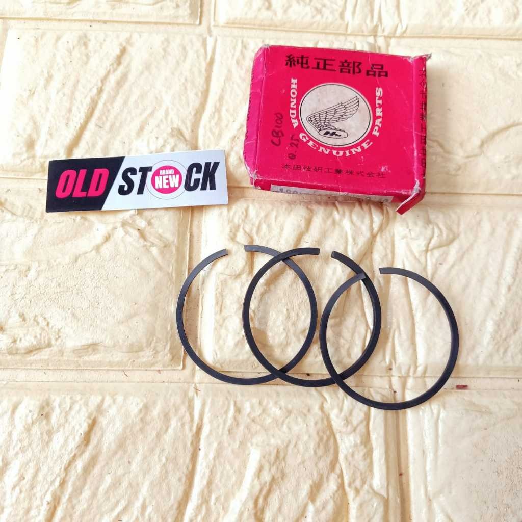 Jual NOS/ RING SEHER PISTON ORIGINAL HONDA CB-100 CB100 SIZE OS STD 0,50 13010-384-000 | Shopee ...
