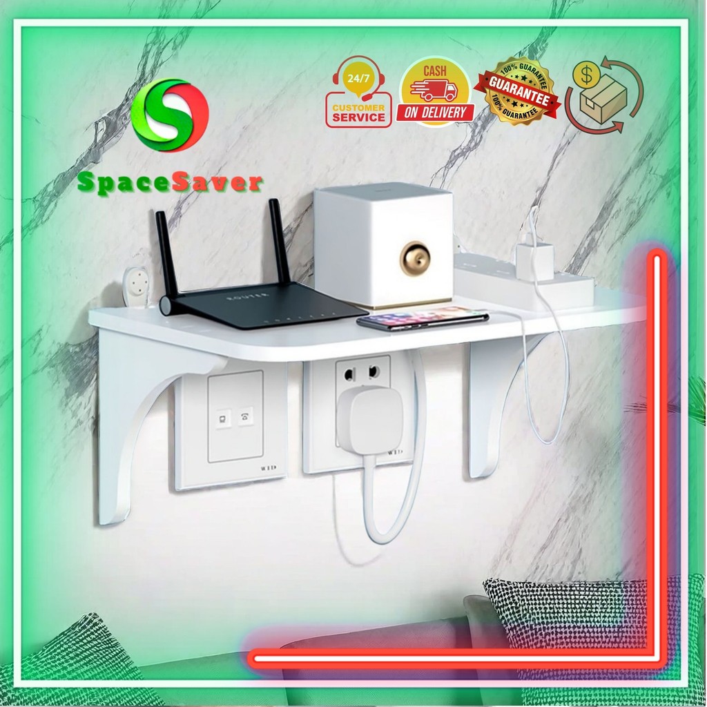 Jual SpaceSaver - Rak Dinding Set Top Box Model Vintage Sederhana Wifi ...