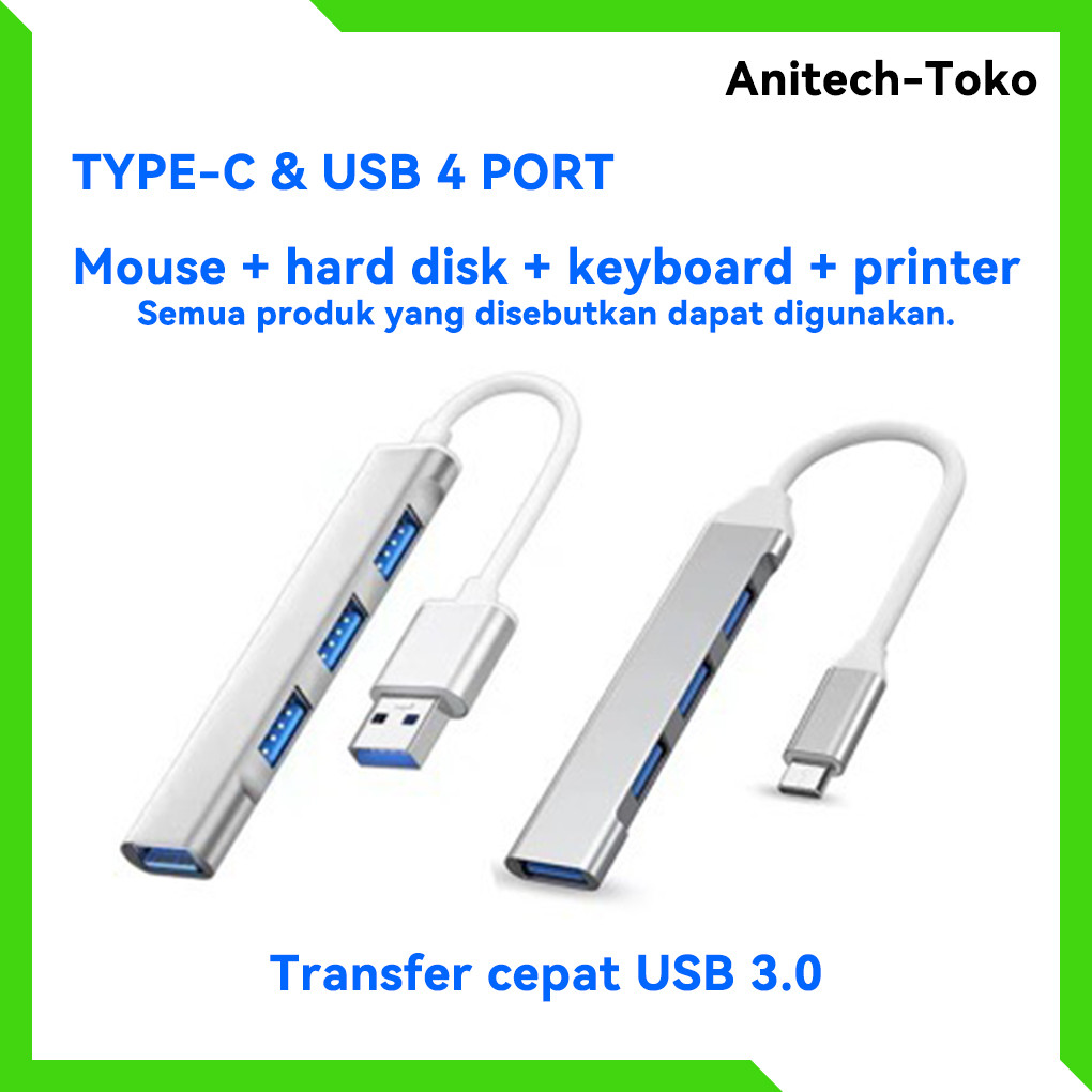 Jual [anitech_toko] TakTerbatas -Hub Type C to USB 4 Port | Shopee ...