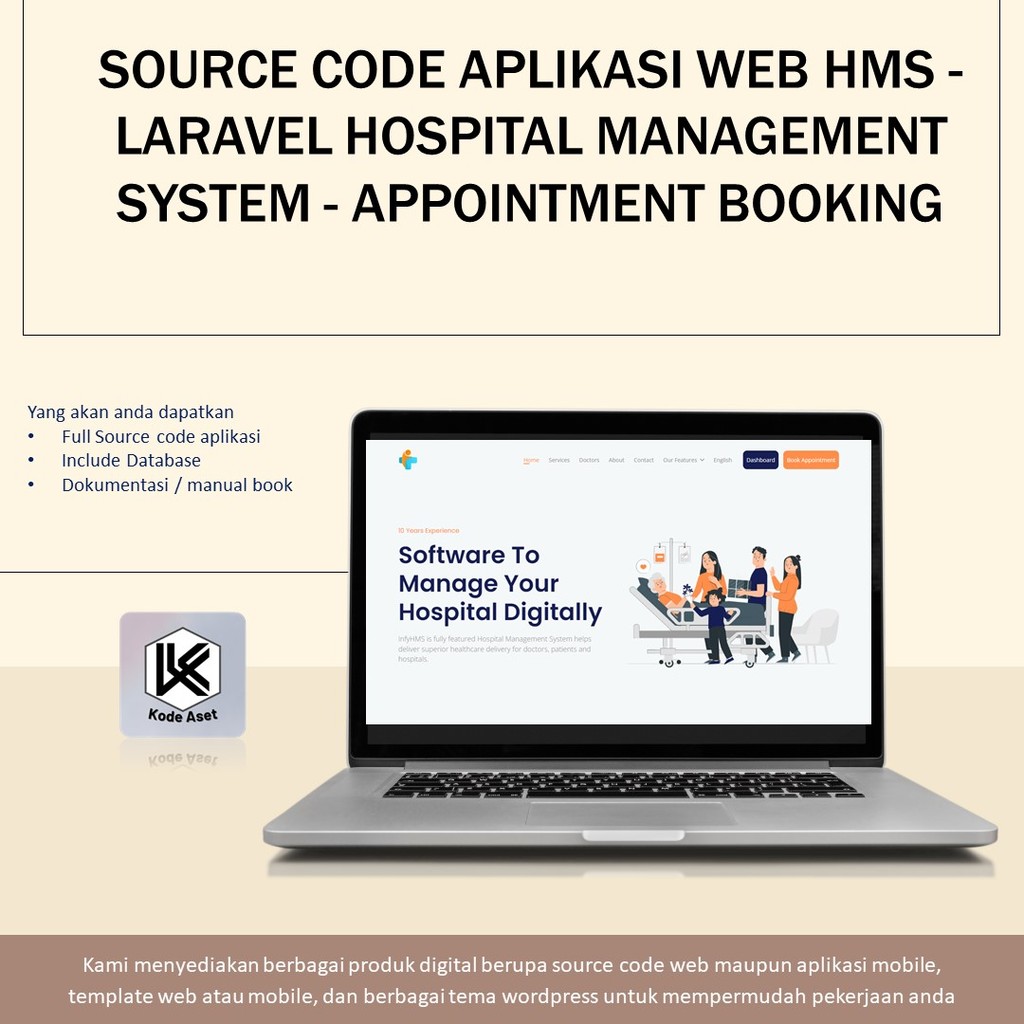 Jual SOURCE CODE APLIKASI WEB HMS - LARAVEL HOSPITAL MANAGEMENT SYSTEM - APPOINTMENT BOOKING ...
