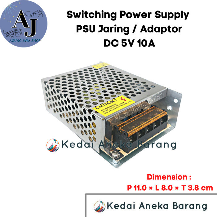 Jual AJstrore - Switching Power Supply PSU 5V 10A High Quality, 5 Volt 10 Ampere Ori | Shopee ...