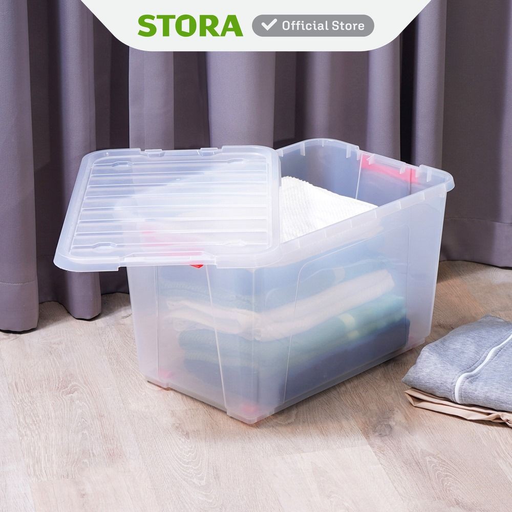 Jual Stora Kotak Penyimpanan Dengan Tutup & Roda Container Box Kotak ...