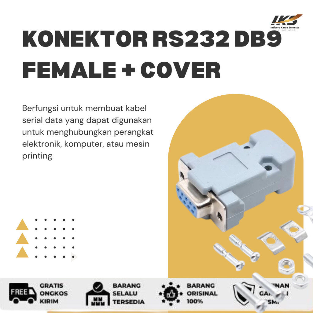 Jual Konektor RS232 DB9 FEMALE + Cover | Shopee Indonesia