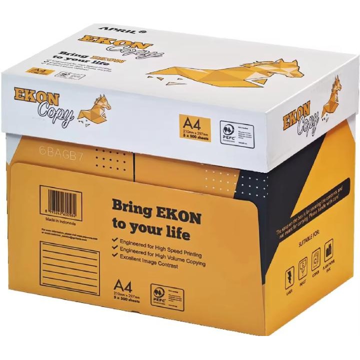 Jual KERTAS HVS EKON A4 1 DUS ISI 5 RIM Kantor Paper | Shopee Indonesia