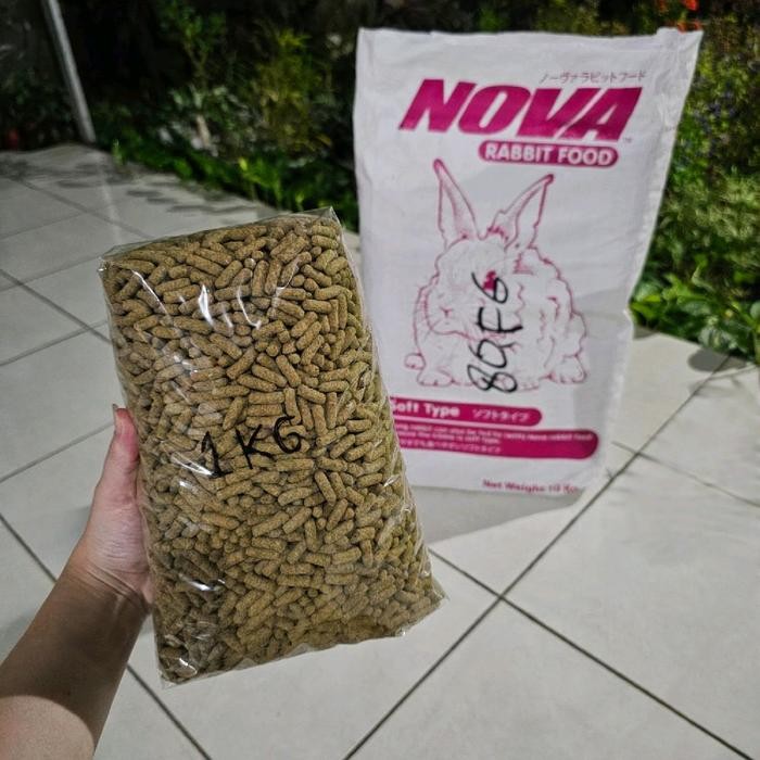 Jual Nova Rabbit Food 1 kg Pakan Makanan Pelet Pellet Kelinci Marmut ...