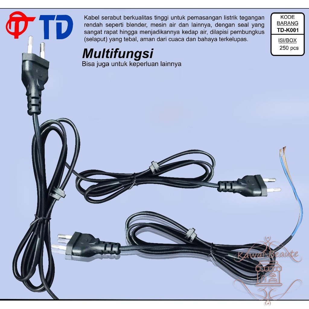Jual Kabel Power AC buntung 1,5 meter Serbaguna (Kabel Buntung ...