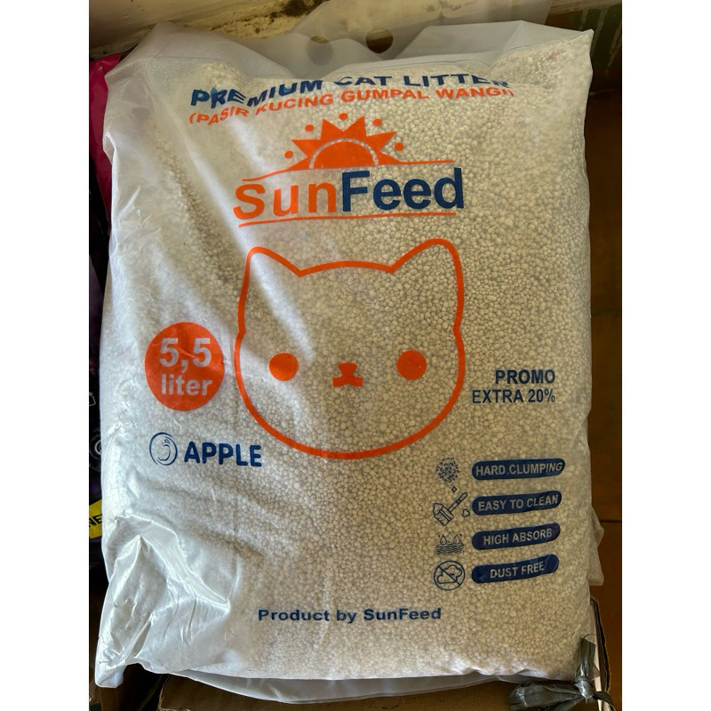 Jual Pasir Kucing SUNFEED 25 LITER Cat Litter Pasir Gumpal Aroma Wangi ...
