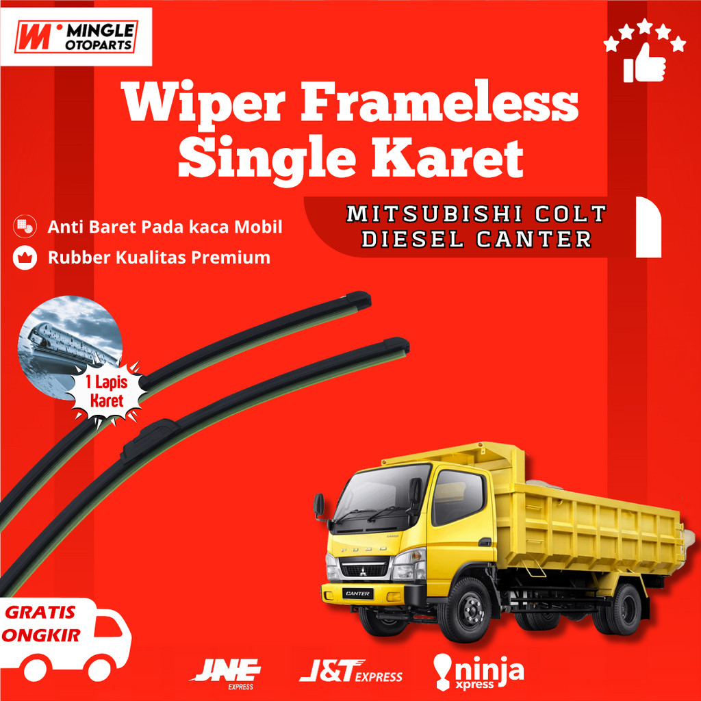 Jual Wiper Frameless Mitsubishi Truk Colt Diesel Canter Sepasang 2 PCS ...