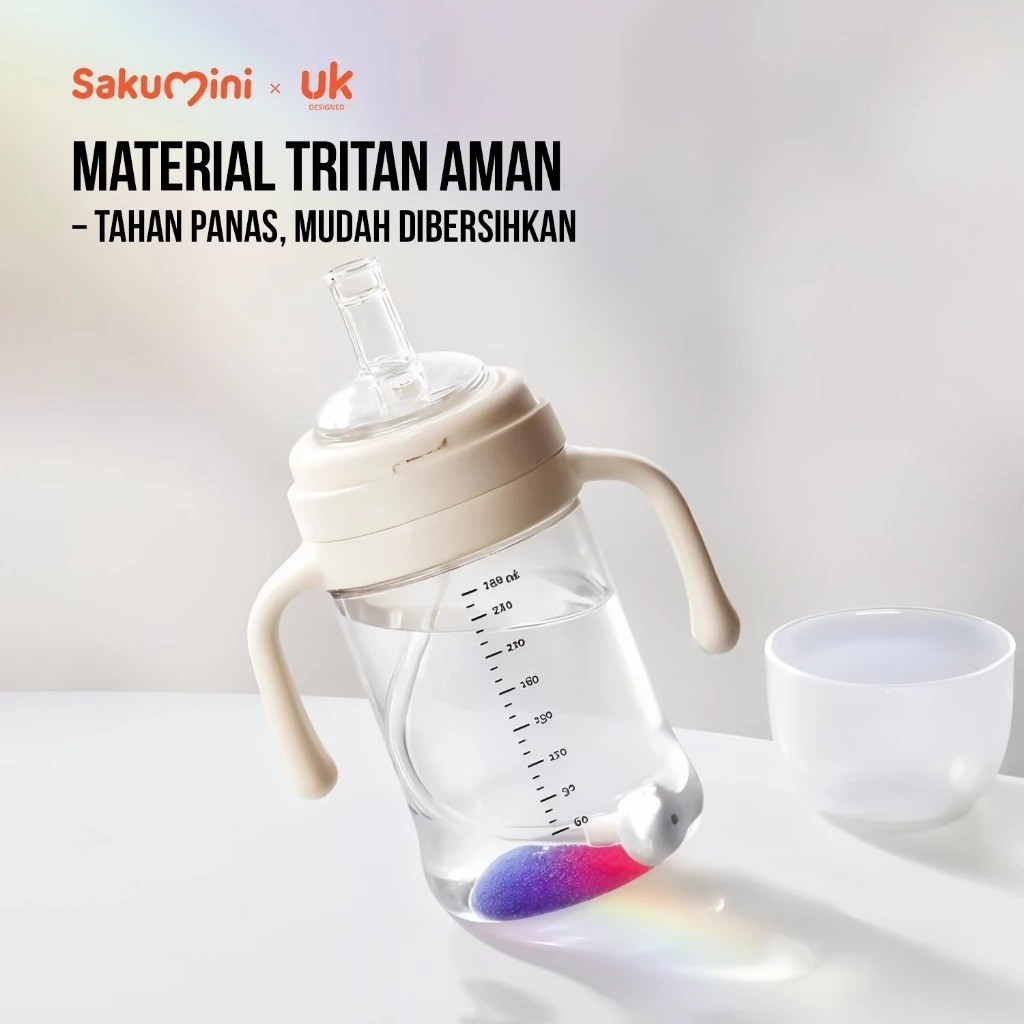 Jual Sakumini Rainbow Training & Sippy Cup - Botol Minum Anak Anti Tumpah 260ml | Shopee Indonesia