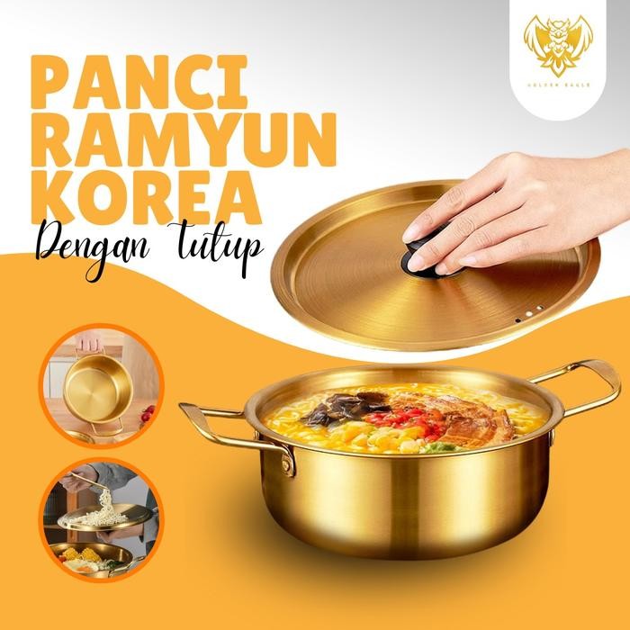 Jual Panci Ramyun Gold Panci Ramyeon Korea Stainless Gold Panci Masak ...