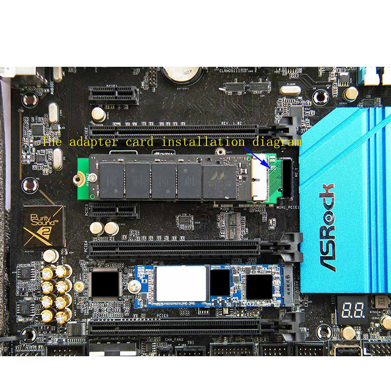 Jual For MacBook Air Pro 12+16 Pins SSD to M.2 Key M (NGFF) PCI-e ...