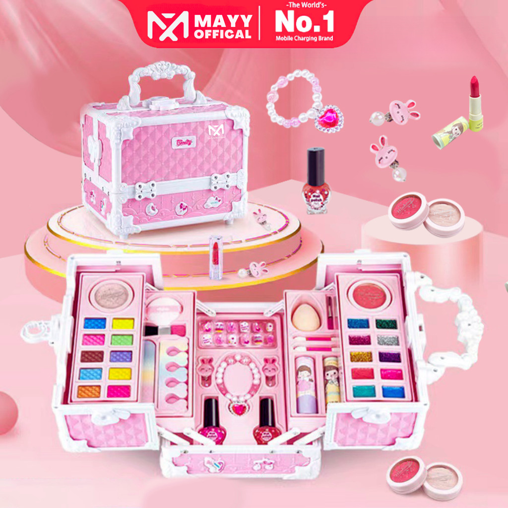 Jual MAYY Princess Make Up Bag Unicorn / Alat Rias Anak Fungsi Real ...