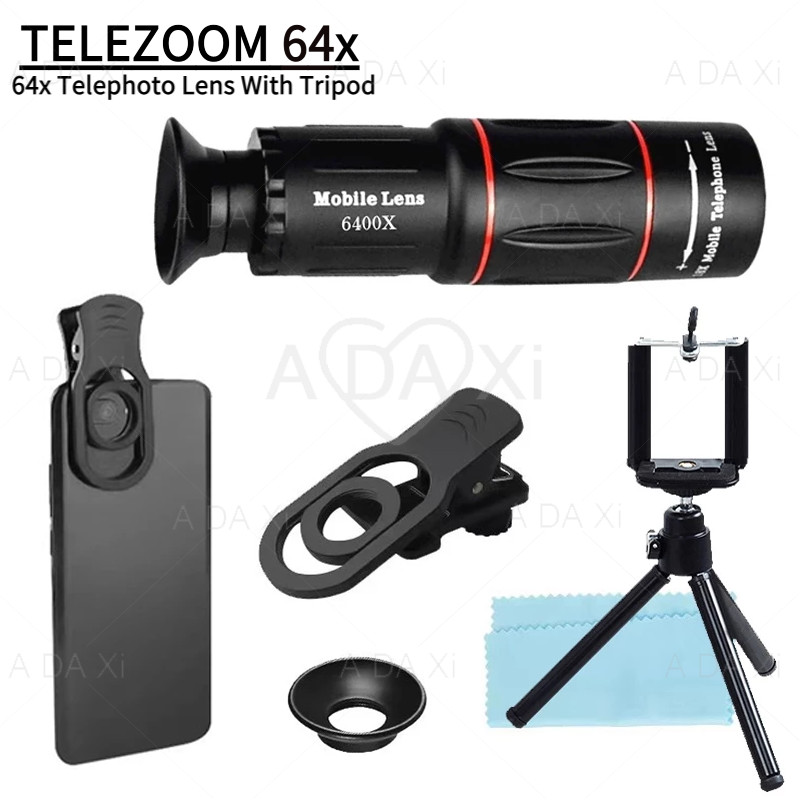 Jual APEXEL 64X Lensa, Lensa Kamera Ponsel Zoom Dengan Klip Ponsel ...