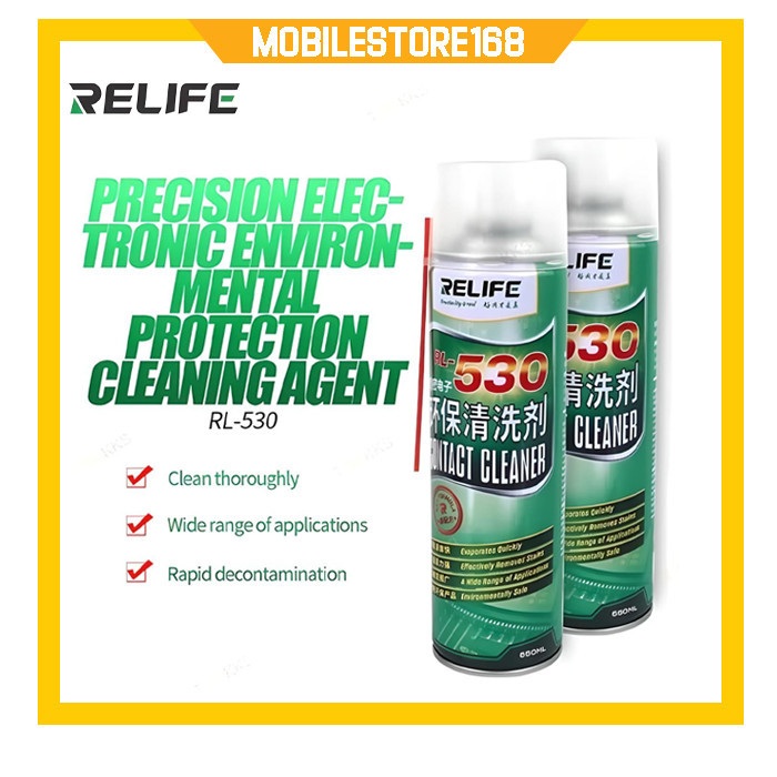 Jual CONTACT CLEANER RELIFE RL-530 550ML CAIRAN PEMBERSIH KACA LCD DAN ...