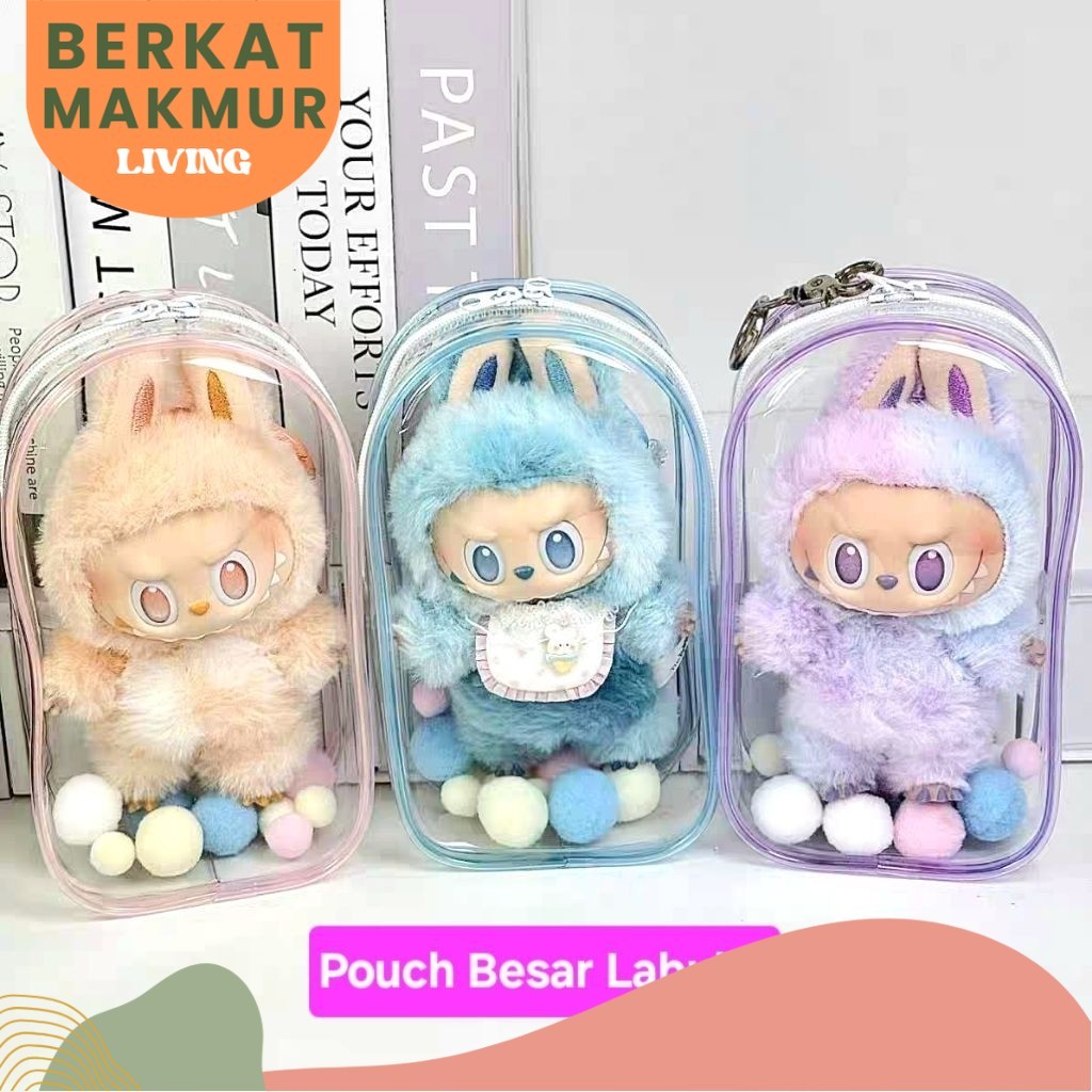 Jual (BERKAT) ST4373 Pouch BESAR Labubu Crybaby Hacipupu FREE Pompom ...
