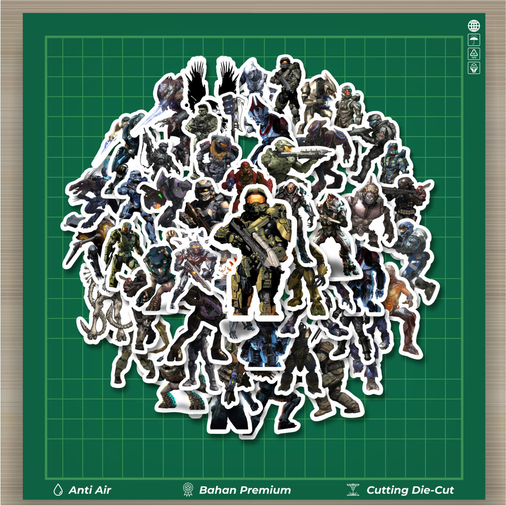 Jual HOT 50 PCS STIKER Stiker Game Series Halo Karakter Mix 4 Stiker ...