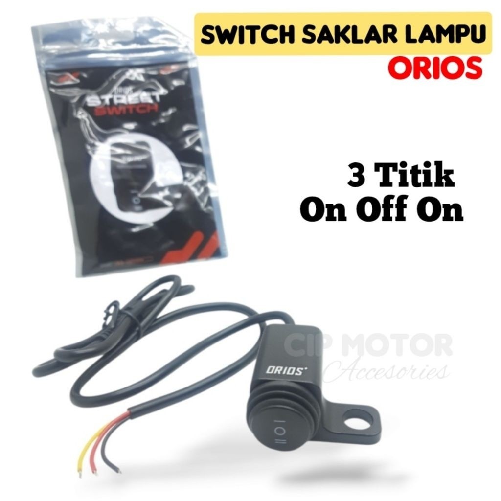 Jual Switch Saklar ORIOS On Off On 3 Mode 3 Titik Saklar Lampu D2 Laser ...