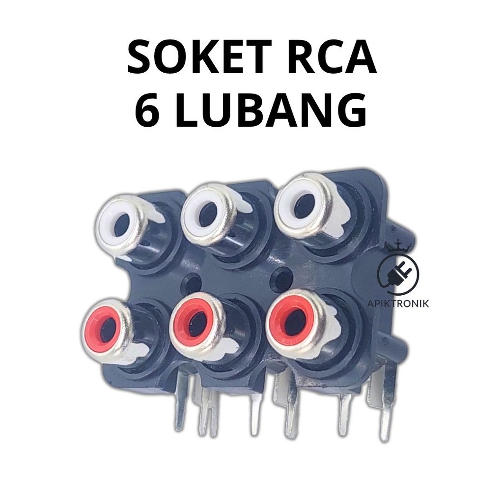 Jual Soket RCA 6 Pin Bell – Socket RCA 3x2 Female Merah Putih | Shopee ...