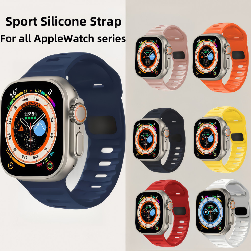Jual silicone rubber strap iwatch seri 11 46/42 MM apple watch series ...