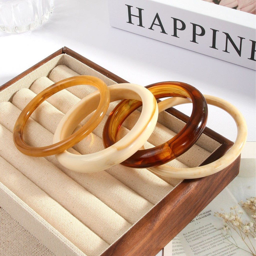 Jual Gelang Akrilik Resin Motif Marmer - Desain Vintage dengan Efek ...