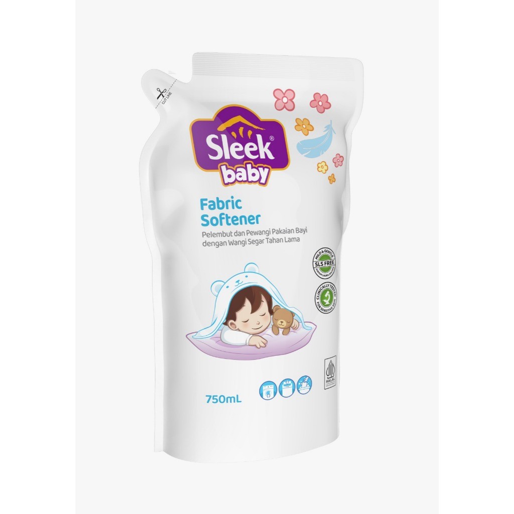 Jual SLEEK BABY FABRIC SOFTENER REFILL 750ml | Shopee Indonesia