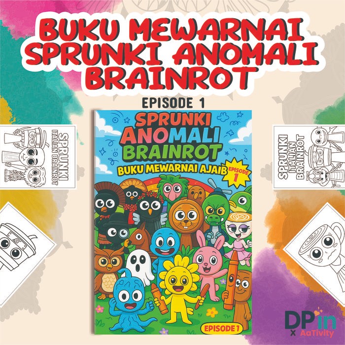 Jual Buku Mewarnai Anak SPRUNKI ANOMALI BRAINROT - Episode 1 tung tung ...