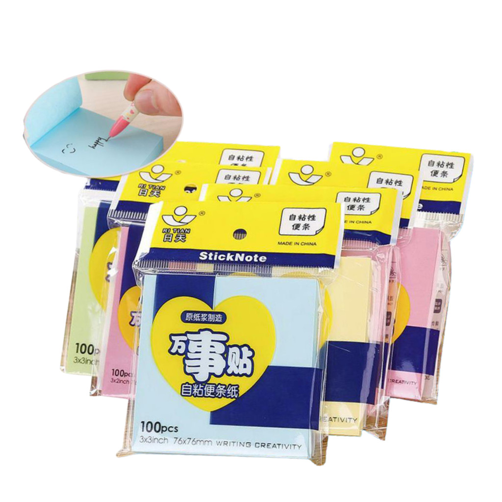 Jual Sticky Note Kertas Polos/ Kertas Memo/Catatan Tempel/Sticky Note ...