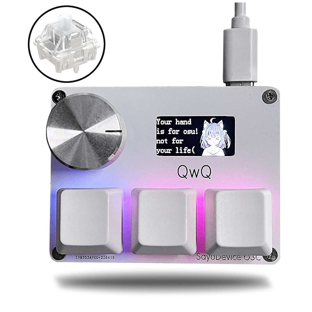 Jual Gateron KS-20 White Switches SayoDevice OSU O3C Rapid Trigger Magnetic Switches Keyboard ...