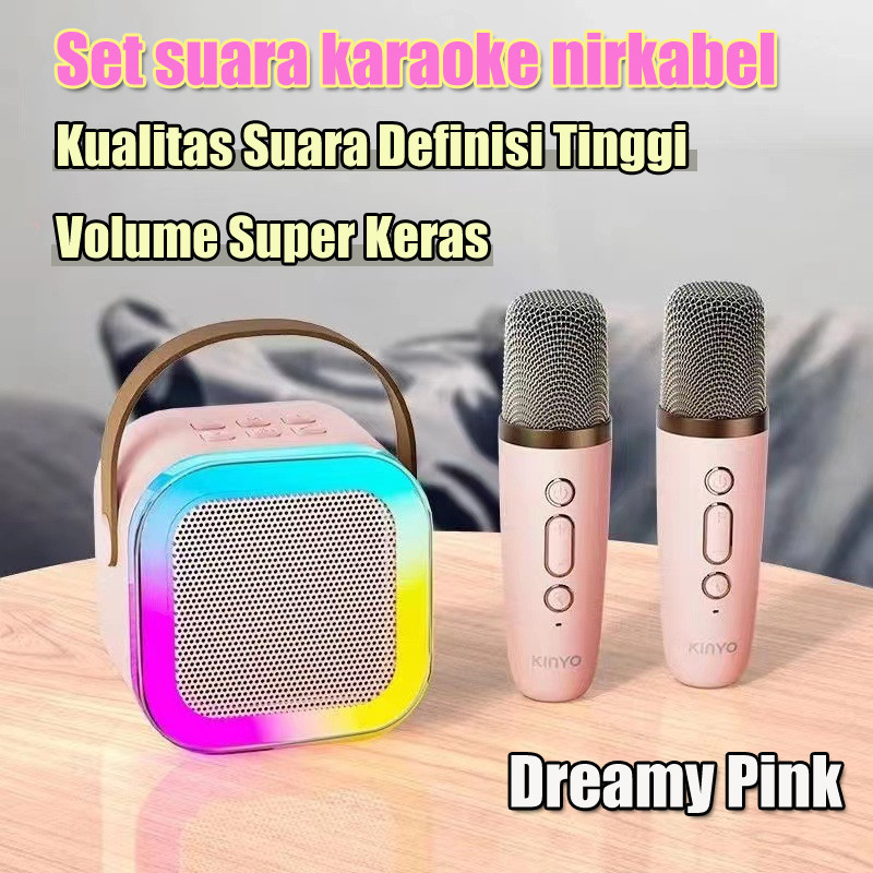 Jual Mini Speaker Karaoke Microphone Bluetooth Speaker Mic Wireless ...